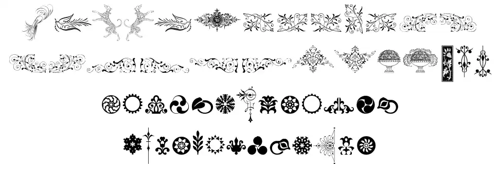 Cornucopia of Ornaments Two font by Intellecta Design | FontRiver