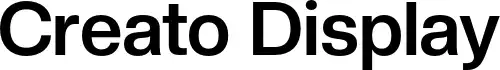 Fuente Creato Display diseñada por Lafontype