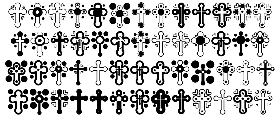 Crosses font by Vladimir Nikolic | FontRiver