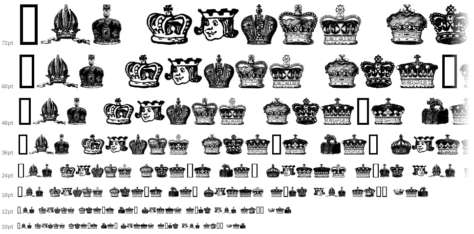 Crowns and Coronets font by Emerald City Fontwerks | FontRiver