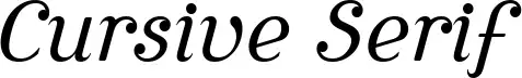 Cursive Serif font by Wojciech Kalinowski | FontRiver