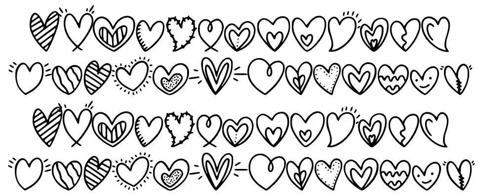 Cute Heart font by Muhammad Yafinuha | FontRiver