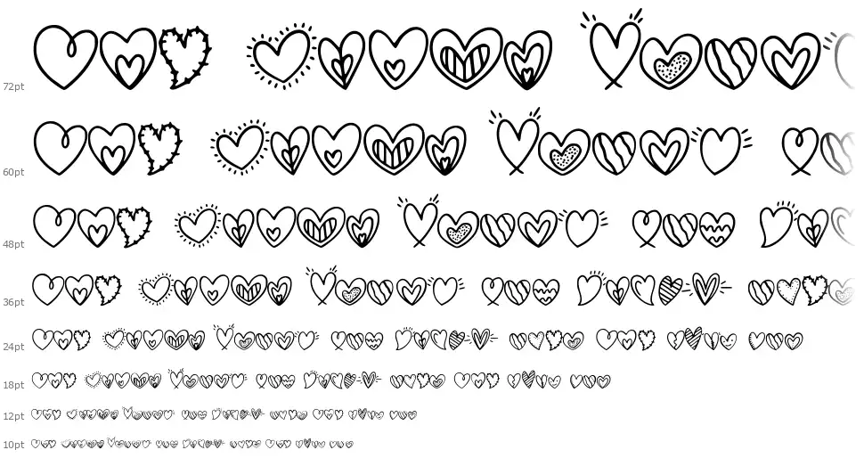 Cute Heart font by Muhammad Yafinuha | FontRiver