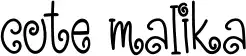 Cute Malika font by Al Ghul | FontRiver