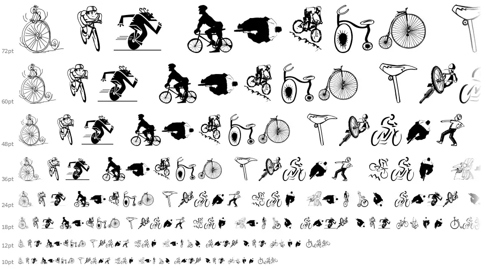 Cycling font by Manfred Klein | FontRiver