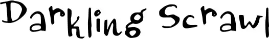 Darkling Scrawl font by Ruth A | FontRiver