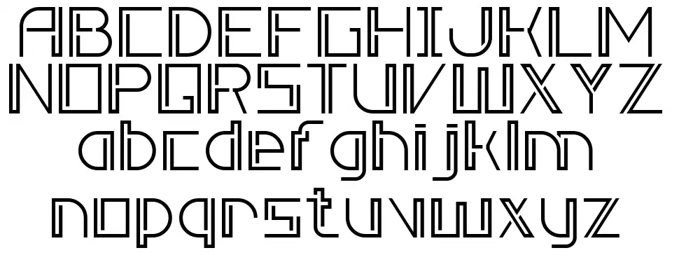 Double Line 7 Schriftart zum kostenlosen Download