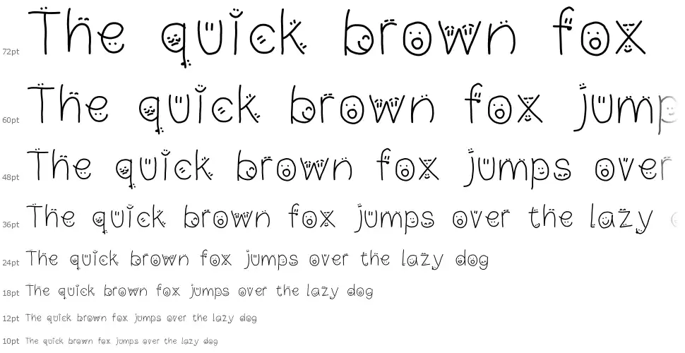 Drawn faces on my letters font by Grizel Hernandez | FontRiver
