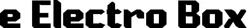 e Electro Box font by wep | FontRiver