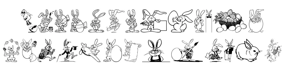 Easter Bunny font by House of Lime | FontRiver