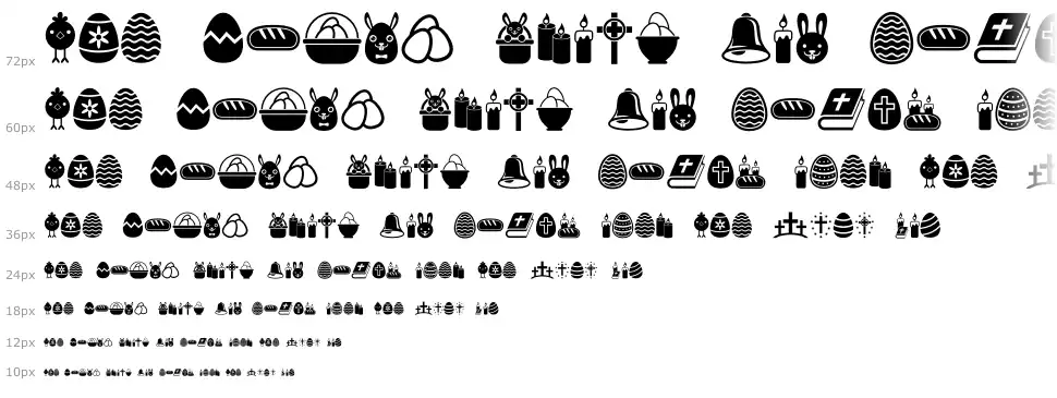 Easter Icons font by Vladimir Nikolic | FontRiver