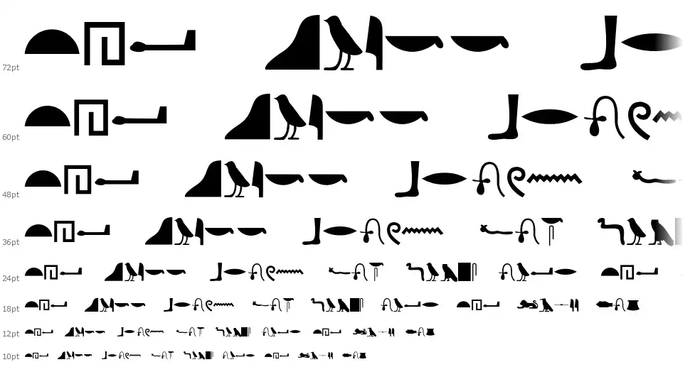 Egyptian Hieroglyphs Silhouette font by Lene M. Arensdorff Kristiansen ...