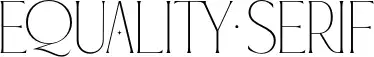Equality Serif font by Måns Grebäck | FontRiver