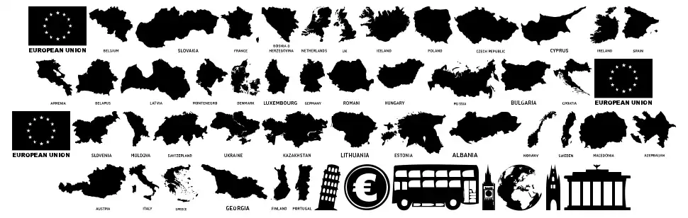 Europe font by Woodcutter - FontRiver