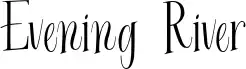 Evening River font by Letterhend Studio | FontRiver