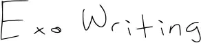 Exo Writing font by Exothewisp | FontRiver