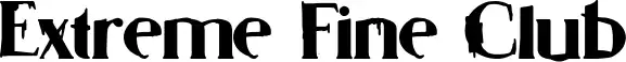 Extreme Fine Club font by Woodcutter | FontRiver