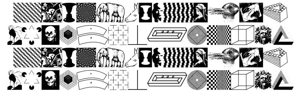 Eye Am Confused Optical Illusions font by www.davidpustansky.com ...