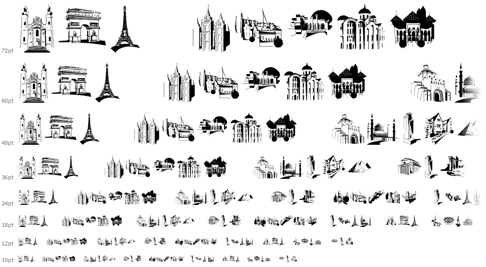 Famous Buildings font by Manfred Klein | FontRiver