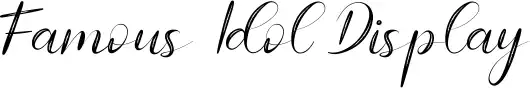 Famous Idol Display font by Edric Studio | FontRiver