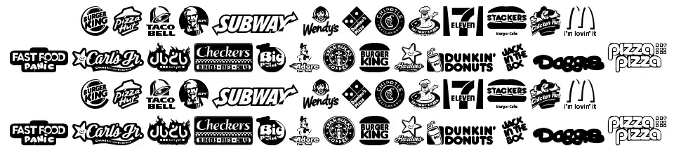 Fast Food logos font by Ding Bang | FontRiver