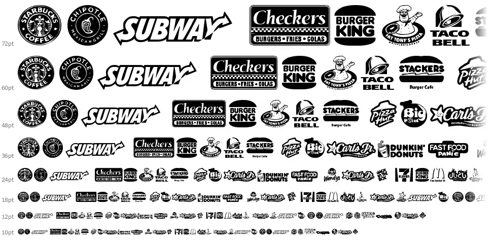 Fast Food logos font by Ding Bang | FontRiver