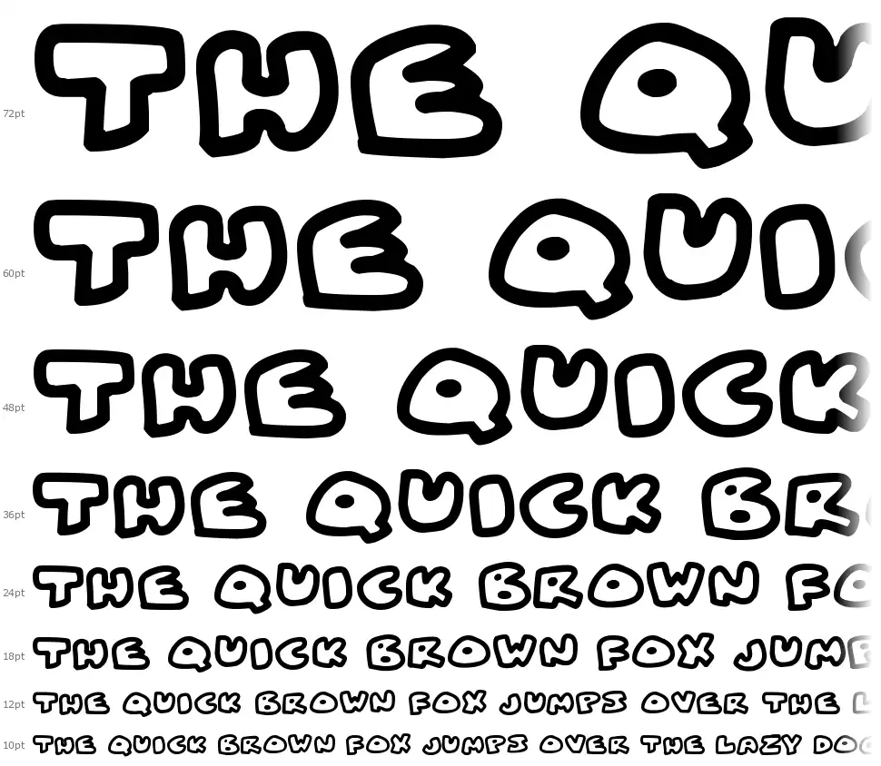 Fat Wobble Outlines font by Darrell Flood | FontRiver