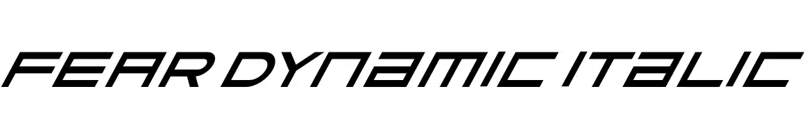 FEAR Dynamic Italic font by ffeeaarr | FontRiver