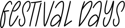 Festival Days font by JSH creates | FontRiver
