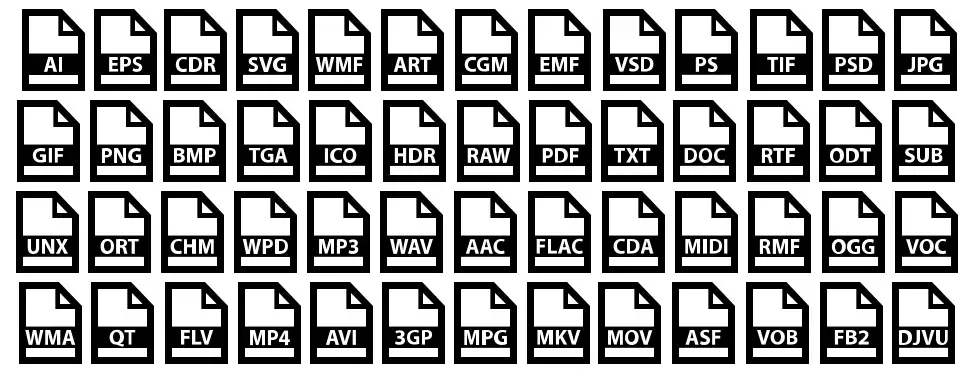 File Types font by Woodcutter | FontRiver