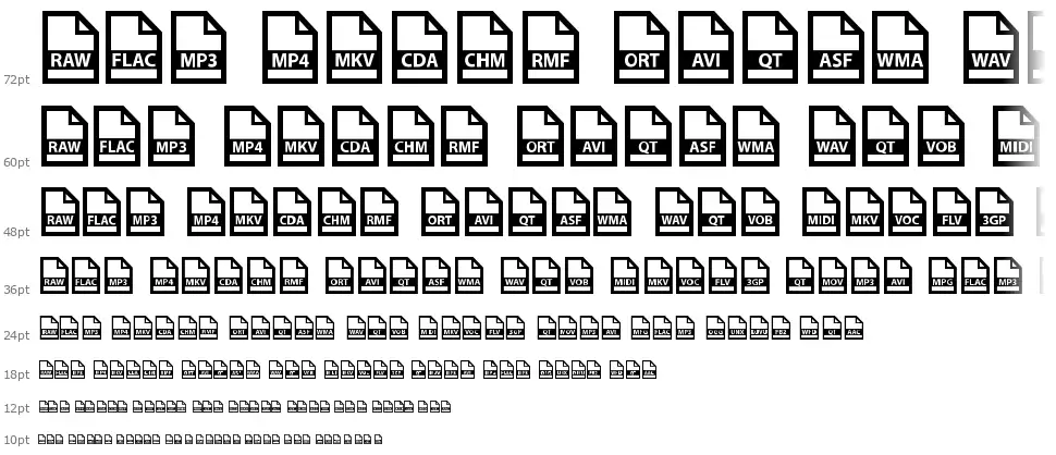 File Types font by Woodcutter | FontRiver