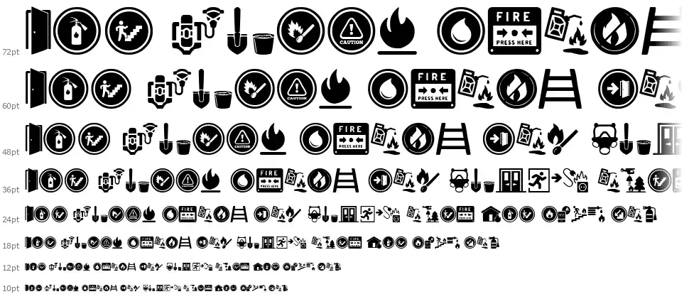Fire Safety Icons font by Woodcutter | FontRiver