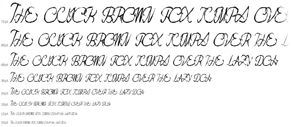 Fuente Flash Dance diseñada por Xerographer Fonts