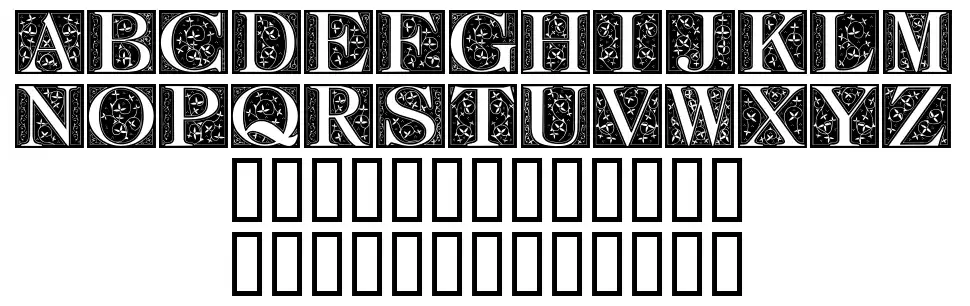 Fleur Corner Caps font by House of Lime | FontRiver