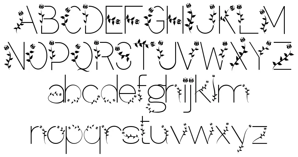 Flower Leaf font by Edric Studio | FontRiver