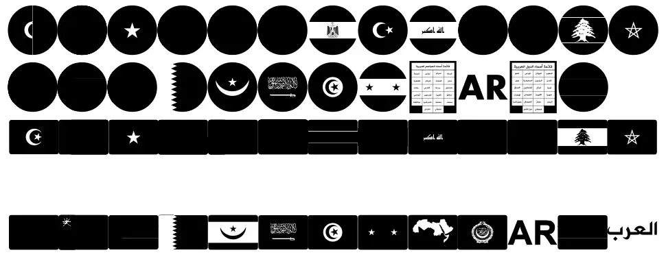 Font Arabic Flags font by elharrak | FontRiver