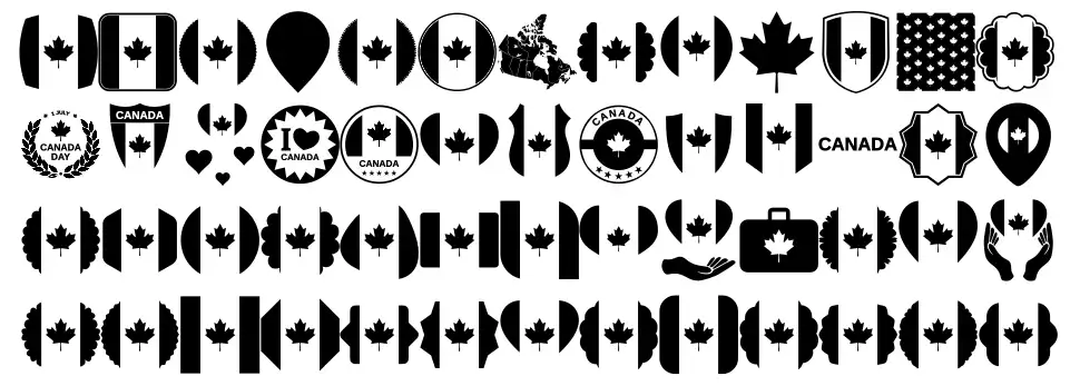 Font Canada Color Schriftart zum kostenlosen Download