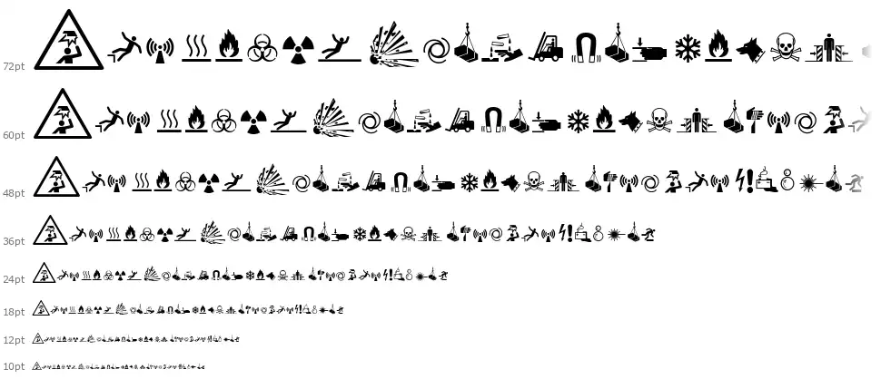 Fonts Vector Iso 7010 Warning Sign font by vector.id | FontRiver