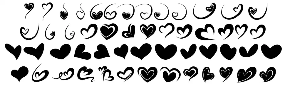 Fotograami Hearts font by Khaled Aldousari | FontRiver