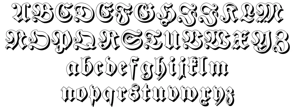 Fraktur Shadowed font by Dieter Steffmann | FontRiver
