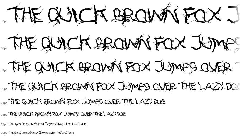 FTF Hutan Akarasiana font by Fizzetica DepokAsiana TypeFoundry | FontRiver