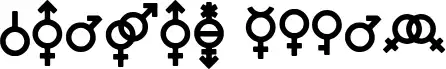 Gender Icons font by Woodcutter | FontRiver