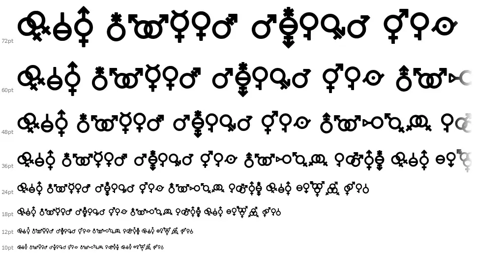 Gender Icons font by Woodcutter | FontRiver