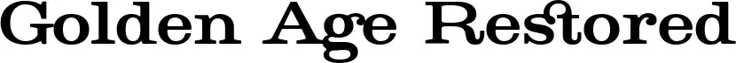 Golden Age Restored font by Levi Szekeres | FontRiver