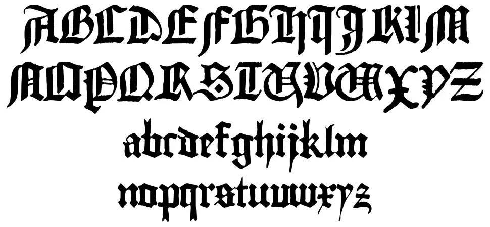 Gutenberg Textura Schriftart zum kostenlosen Download