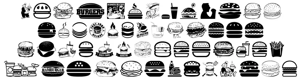 Hamburger font by Woodcutter | FontRiver