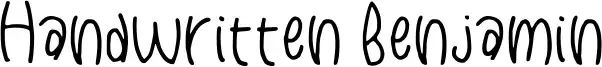 Handwritten Benjamin font by Amanda Streetman | FontRiver