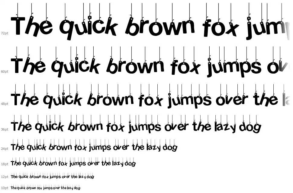 Hanging Letters font by Seela Hareesh | FontRiver