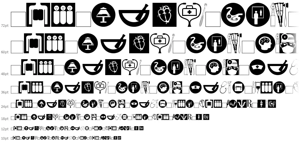 Healthcare Symbols font by Jim Chiello | FontRiver