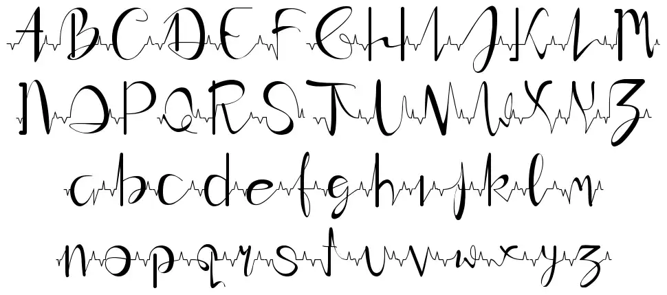 Heart Rate font by Harjuno Kristanto | FontRiver